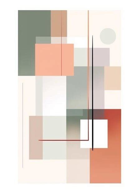 Premium Ai Image Abstract Geometric Composition With A Square And Rectangle Pattern Generative Ai