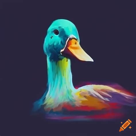 Duck Code Programming Coding Logo Mono Background Honk Goose