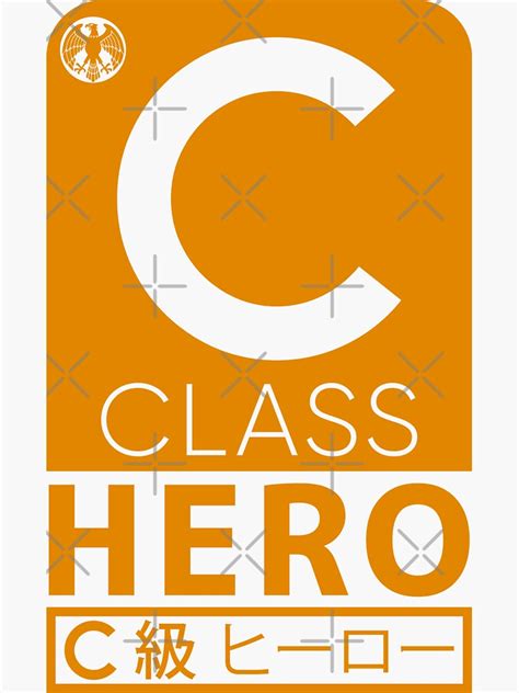 C Class Hero Faction Of Hero Association Vintage Gold Sticker For