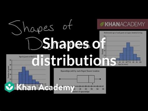 Shapes Of Distributions Video Khan Academy