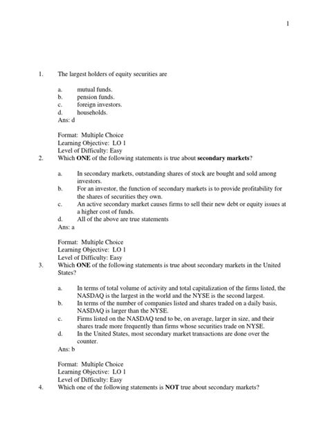 Understanding Secondary Markets And Equity Securities An Analysis Of