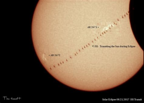 A Lucky Capture Iss Transits The Eclipse Sky And Telescope Sky