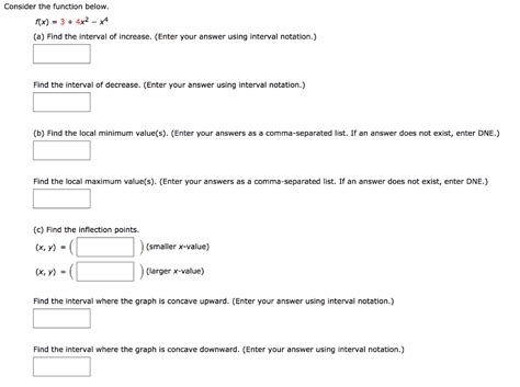 solved consider the function below f x 3 4x 2 x 4