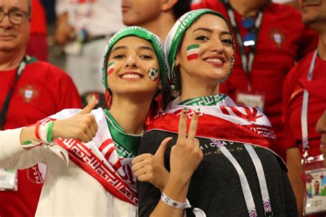 Female Fans Of Iran Show Their Support Prior To The 2018 Fifa World