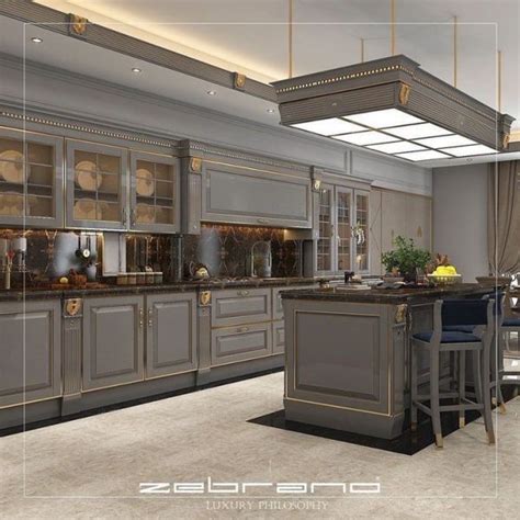 دکوراسیون آشپزخانه سبک نئوکلاسیک ، ایده عکس فن و هنر