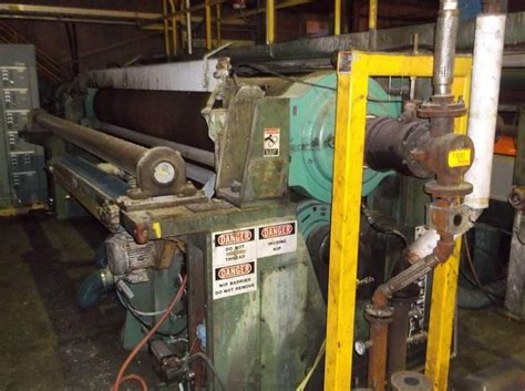 manchester 174 face 2 roll calendar stack with 200 hp motor for sale surplus record