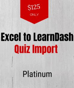 Excel To LearnDash Quiz Import Platinum Edition Wppluginsforyou Com