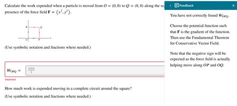 solved calculate the work expended when a particle is moved
