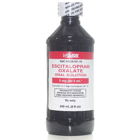 Escitalopram 5mg 5ml Solution 240 Ml By Silarx Pharma