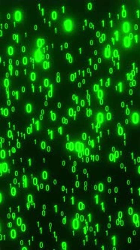 Vertical Abstract Matrix Motion Background With Logical Cyber Data Binary Code Zero One Action