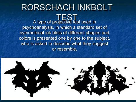 Measure Personality By Projective Technique Ppt