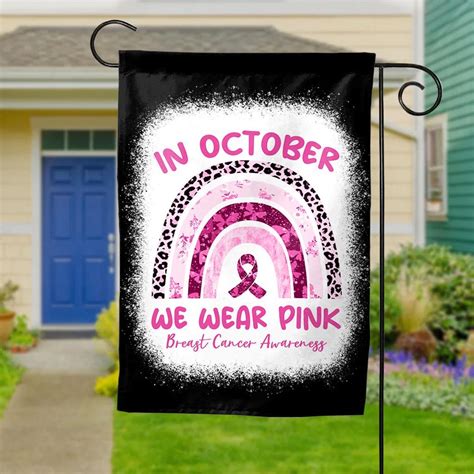 Breast Cancer Awareness Garden Flagbreast Cancer Pink Flagbreast
