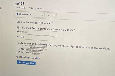 solved consider the function f x x2e2x f x has two