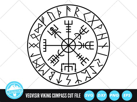 Vegvisir With Runes Svg Viking Compass Graphic By Lddigital · Creative Fabrica