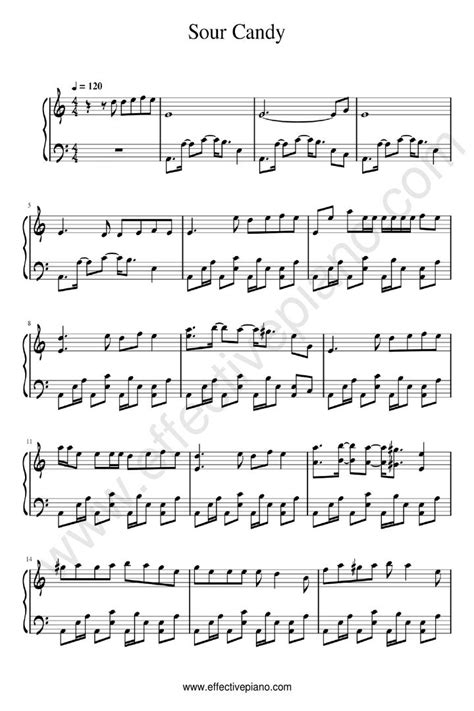 Sour Candy Lady Gaga Intermediate Effectivepiano