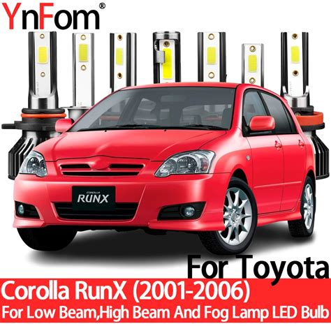 Ynfom For Toyota Corolla Runx 2001 2006 Special Led Headlight Bulbs Kit For Low Beam High Png