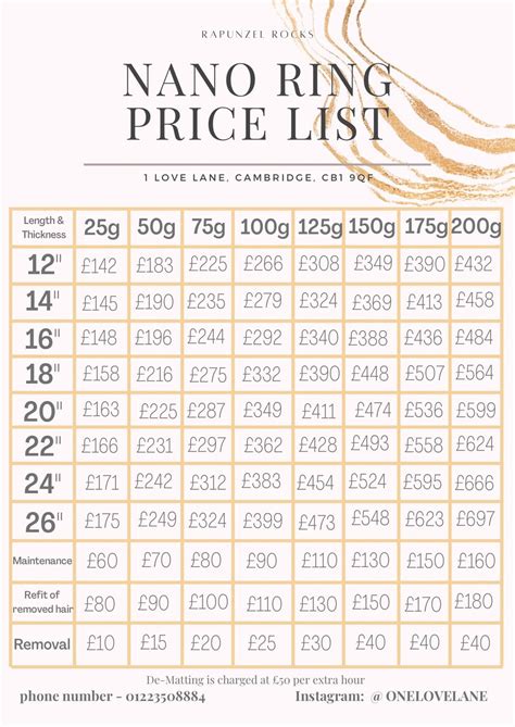 Hair Extensions Price List — One Love Lane Cambridge Hair And Beauty Salon