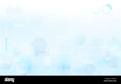 Abstract Technology Digital Hi Tech Hexagons Concept Background Space For Your Text Stock