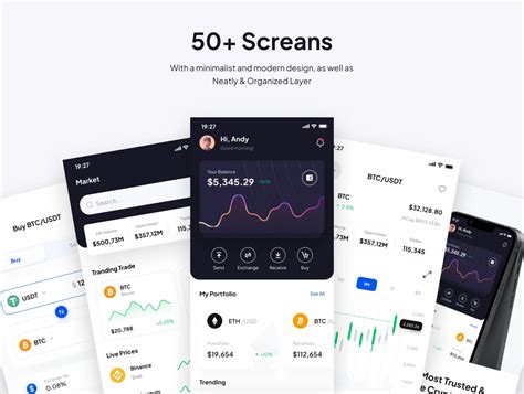Crypto Wallet UI Kit App On Yellow Images Creative Store 116065