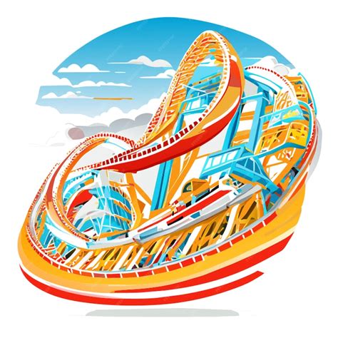 Roller Coaster Vector Illustration Premium Ai Generated Vector