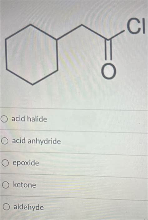 Answered O Acid Halide O Acid Anhydride O Bartleby