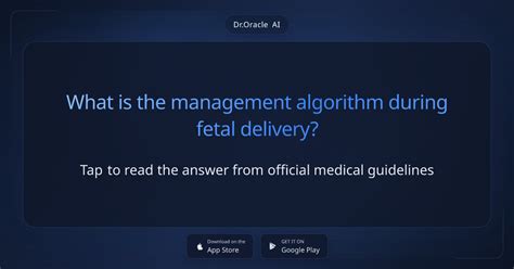 What Is The Management Algorithm During Fetal Delivery