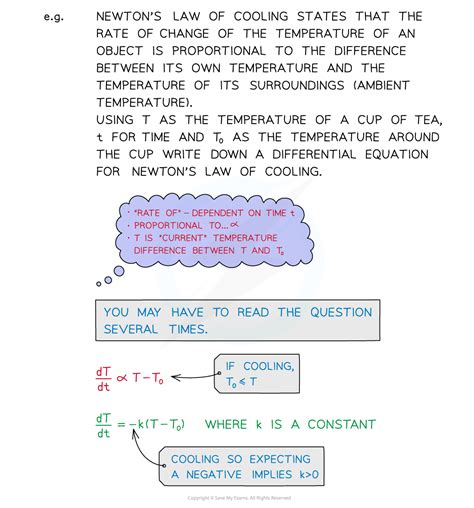 Differential Equations Modelling A Level Maths Revision