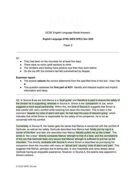 Simply Explained Aqa English Language Paper 2 June And November 2020 Model Answers How To Get