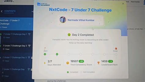 Nxtwave Nxtwaveteam Nxtcode 7under7 Coding Narmada Vithal Kumbar