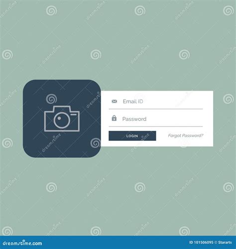 Flat Login Form Ui Design In Modern Style Stock Vector Illustration Of Form Username 101506095