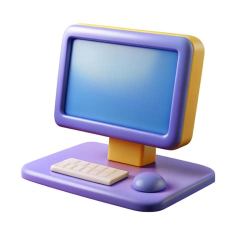 Premium Vector A Colorful Computer Monitor With A White Keyboard