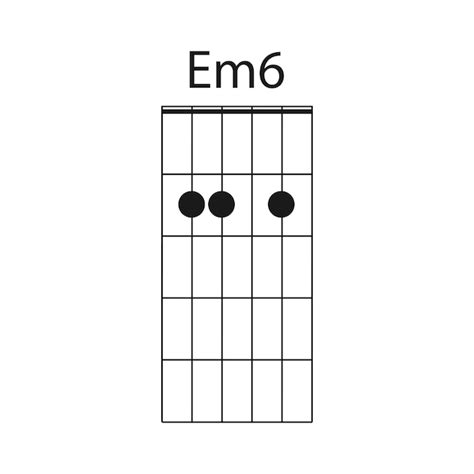 Premium Vector Em6 Guitar Chord Icon Vector