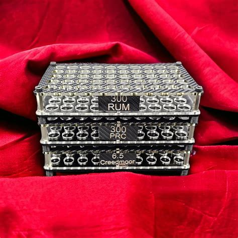 50rd Reloading Tray Reloading Block Custom Reloading Tray Stackable