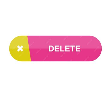 Premium Vector Delete Button