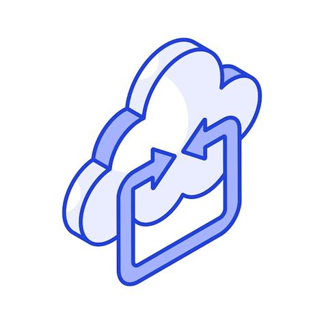 Premium Vector Grab This Beautiful Icon Of Cloud Syncing Cloud Update