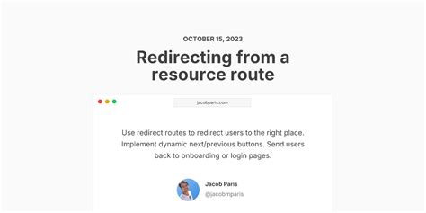 Redirecting From A Resource Route