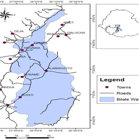 Location Map Of The Bilate River Watershed Download Scientific Diagram