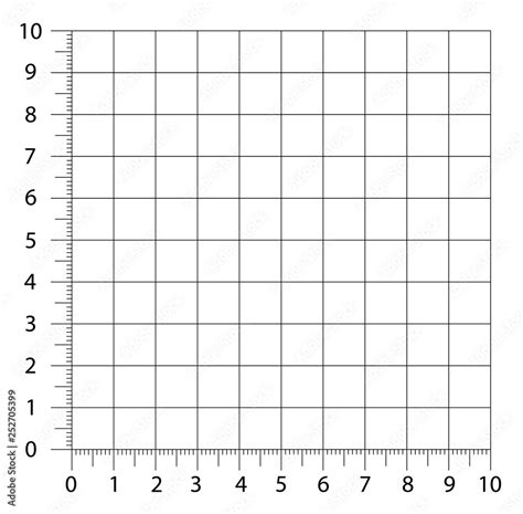 Measured Grid Graph Plotting Grid Corner Ruler With Sets Of