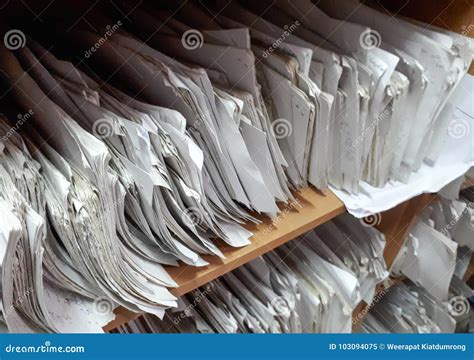 A Cupboard Full Of Paper Files Stock Image Image Of Document