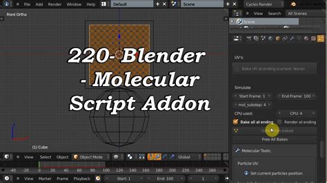 220 Blender Molecular Script Addon Youtube