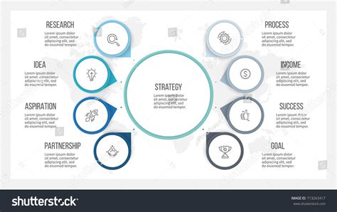 Business Hierarchy Infographic Organization Chart 8 库存矢量图（免版税）713263417 Shutterstock