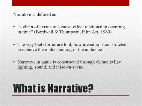 Narrative Theory The Goal Orientated Plot And Narrative