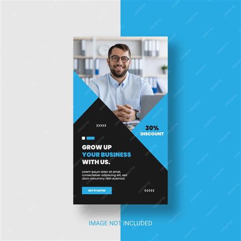 비즈니스 소셜 미디어 스토리 템플릿 프리미엄 벡터