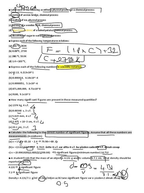 Chm 105 Tutorial Pdf Mole Unit Chemistry