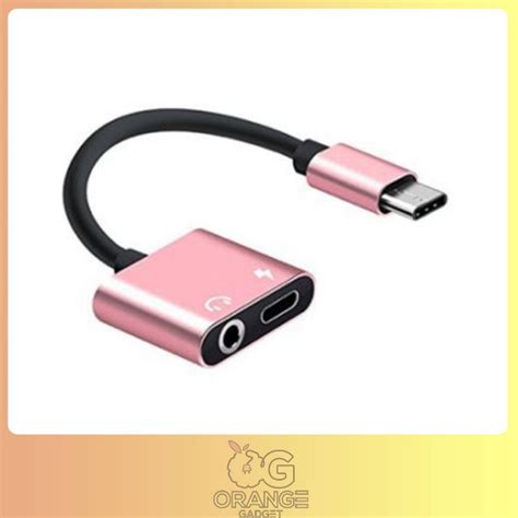 In Type C To Mm Headphone Jack Adaptor And Connector Charger Earphone Aux Audio Charge