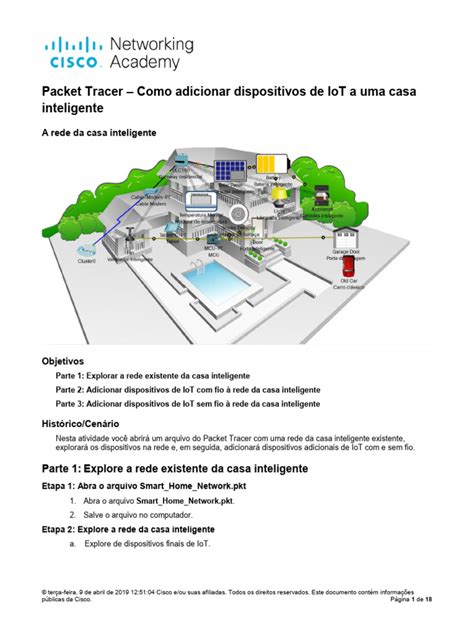 1221 Packet Tracer Adding Iot Devices To A Smart Home Pdf Rede