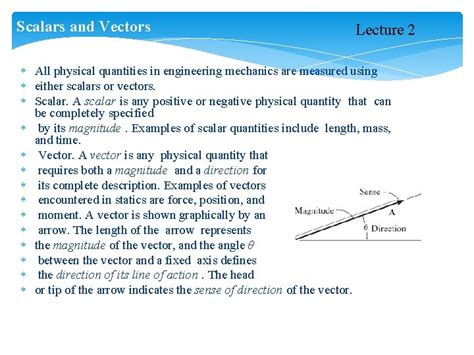 Scalars And Vectors Lecture All Physical Quantities