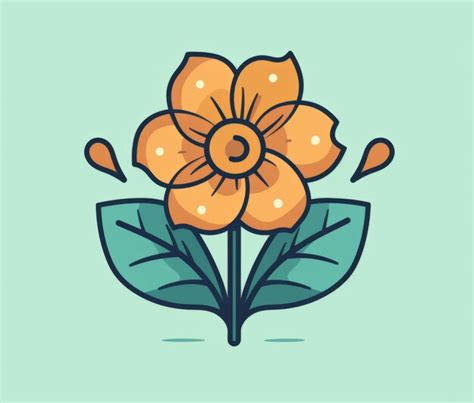 Premium Ai Image A Flower With A Yellow Dot On It