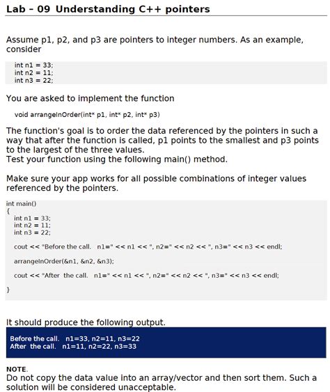 Solved Lab 09 Understanding C Pointers Assume P1 P2 And