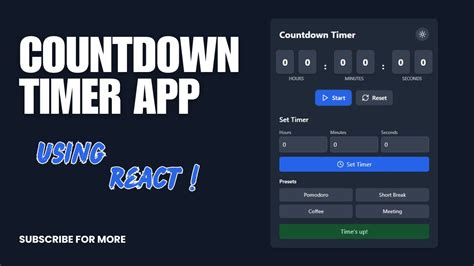 Create A Countdown Timer App Using React Js Step By Step Guide 2025 Unstoppable Coding Youtube